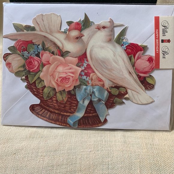 Pillar Box Cards | Other | Pillar Box White Doves Roses Diecut Birthday ...